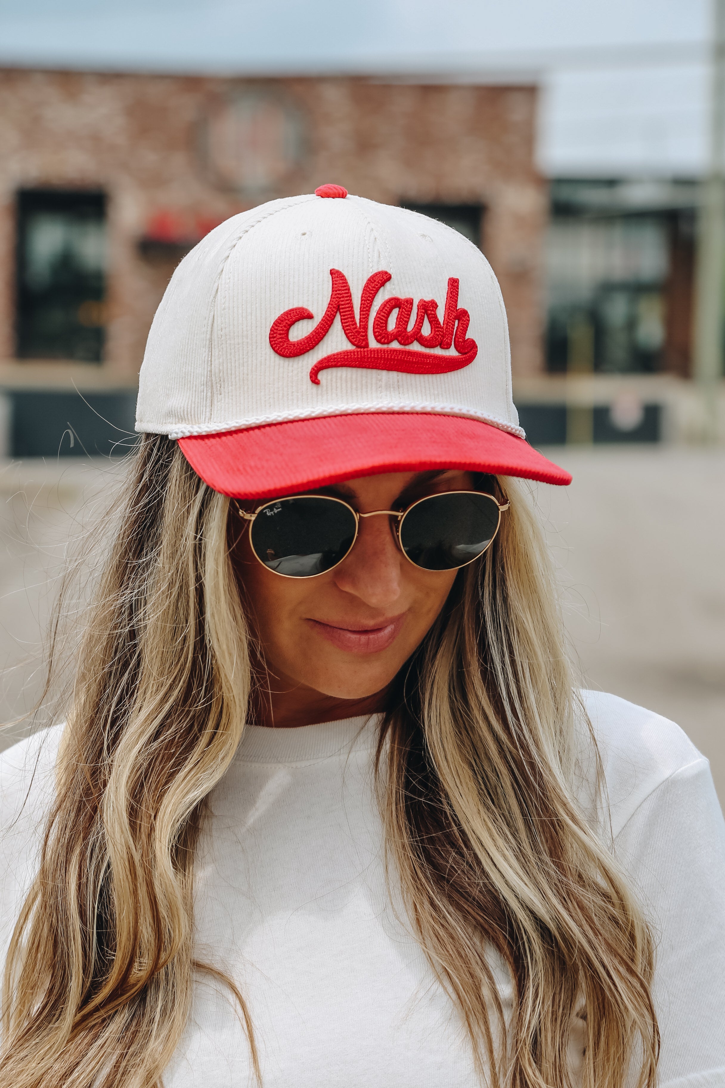NASH Script Corduroy Cap [Cream/Red] – The Nash Collection