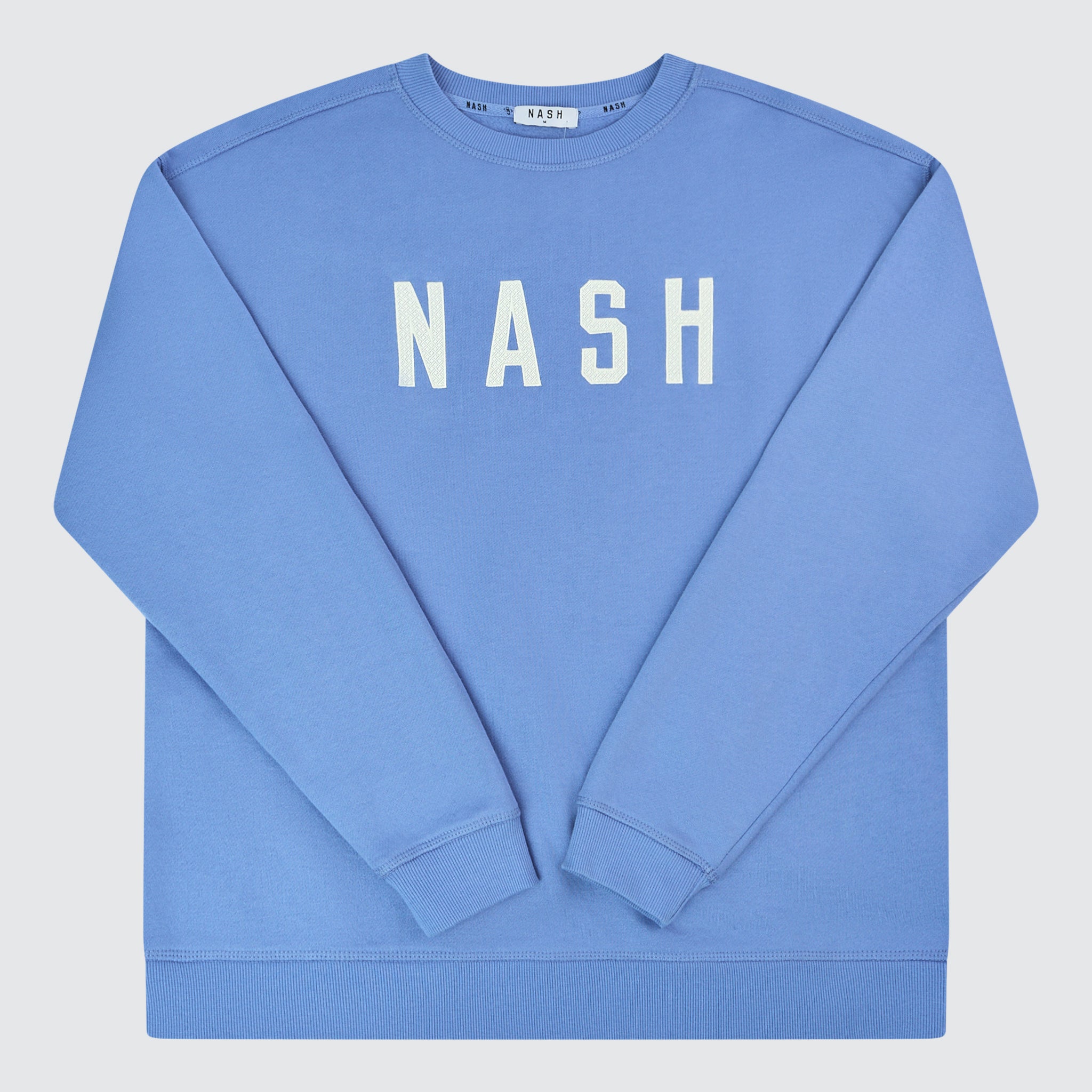 Lucy Embroidered Crew [Lavender Blue] – The Nash Collection