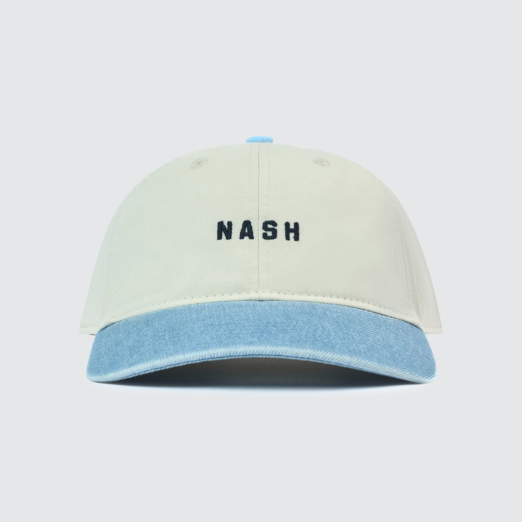 NASH Denim Bill Ball Cap [Cream/Denim] – The Nash Collection