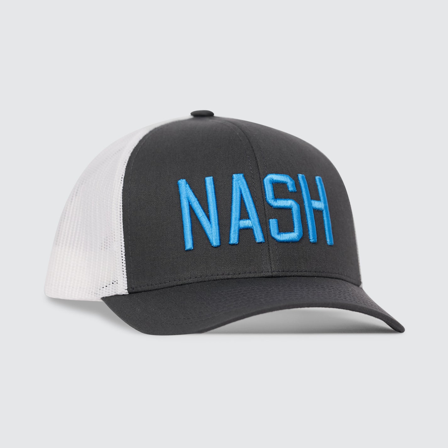 NASH Classic Trucker [Charcoal/White/Blue] – The Nash Collection