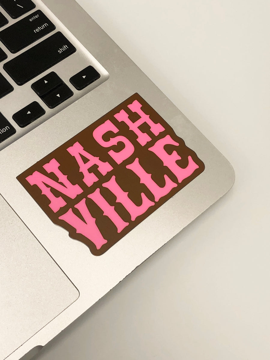 Western Nashville Sticker [Brown/Pink] – The Nash Collection