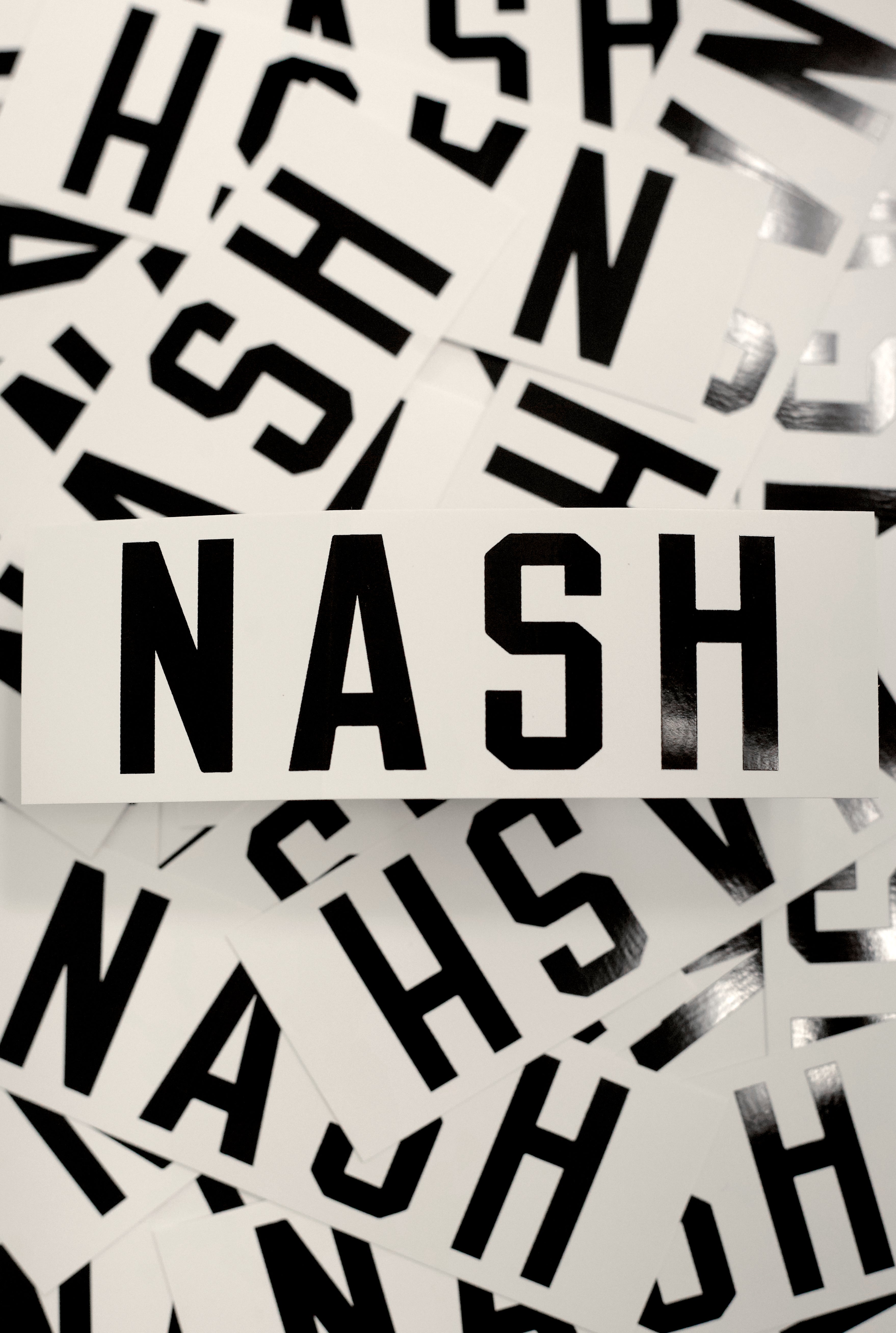 NASH Sticker [White/Black] – The Nash Collection